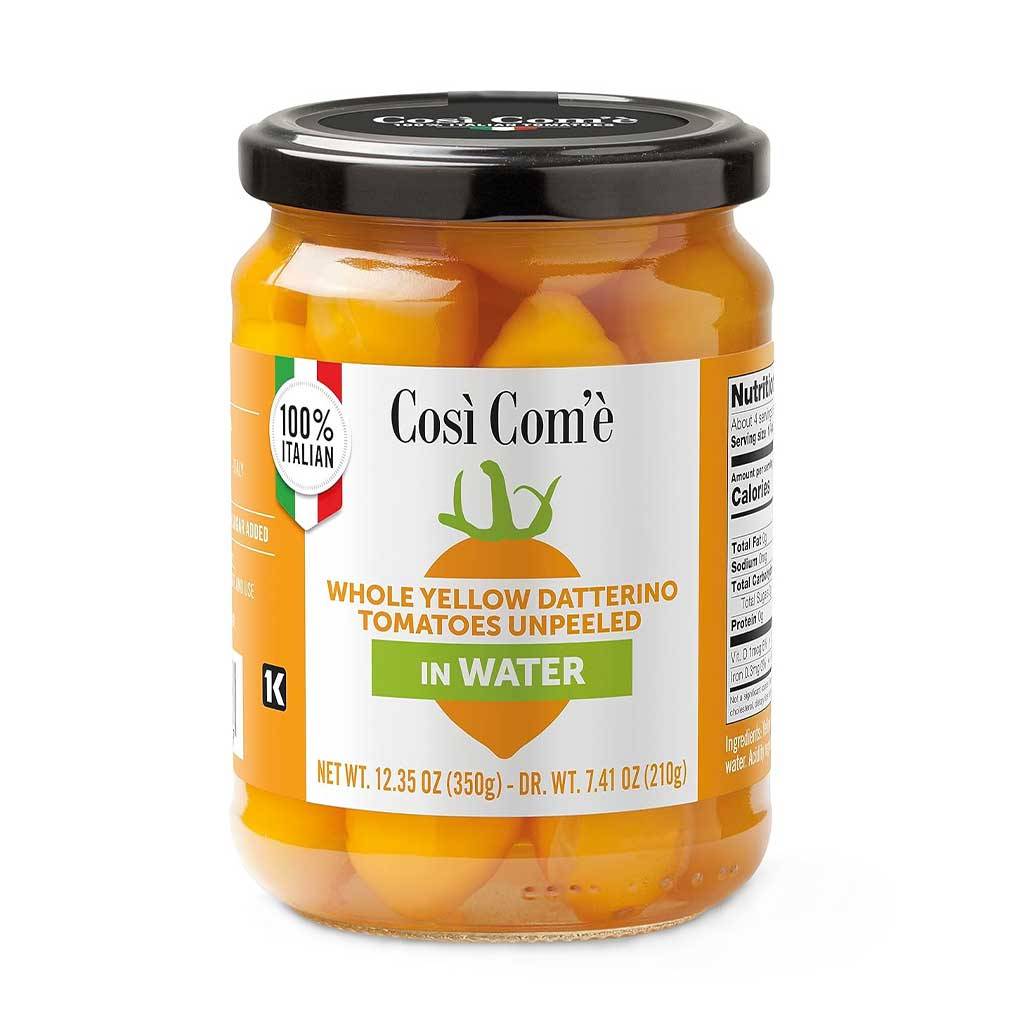 Wholesale Cosi Come Yellow Datterino Tomatoes in Water, Whole & Unpeeled